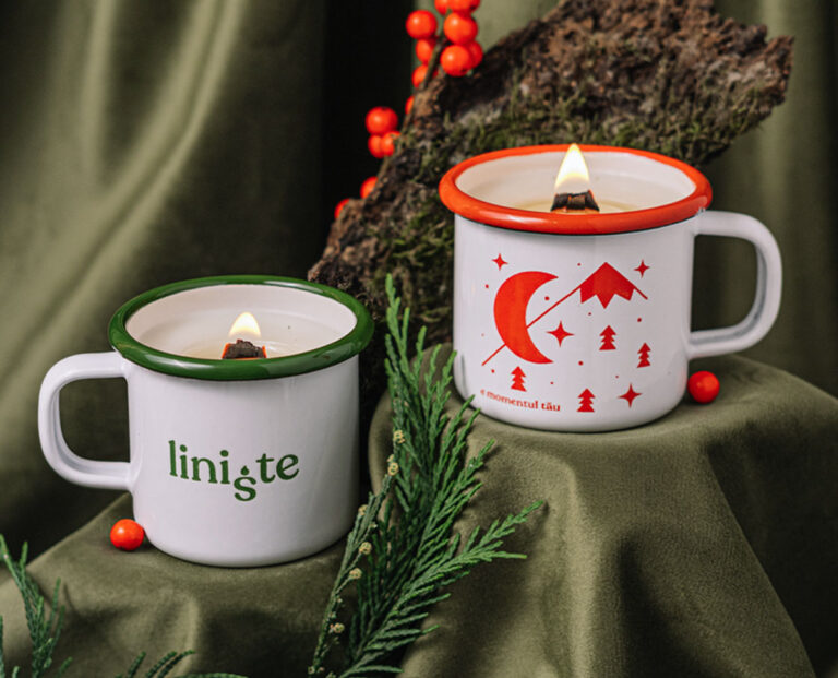 liniște – e momentul tău – lumânări parfumate din ceară pură de soia cu ...
